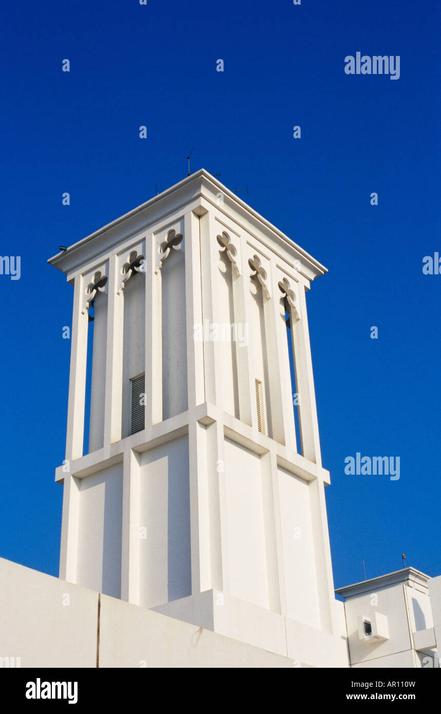 Low angle view of white building with columns at its top section Stock ...