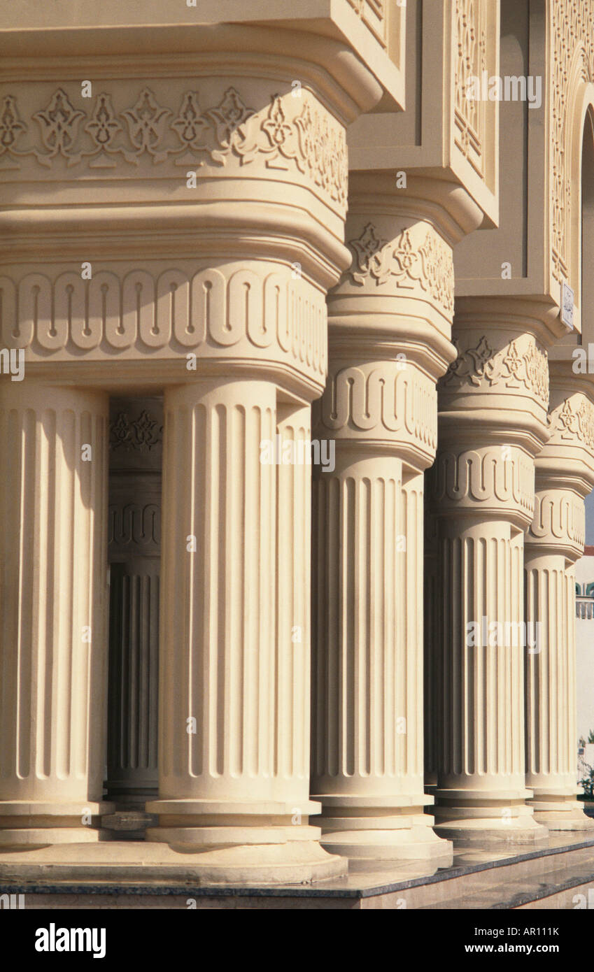 Side view of some corrugated pillars of a structure Stock Photo - Alamy