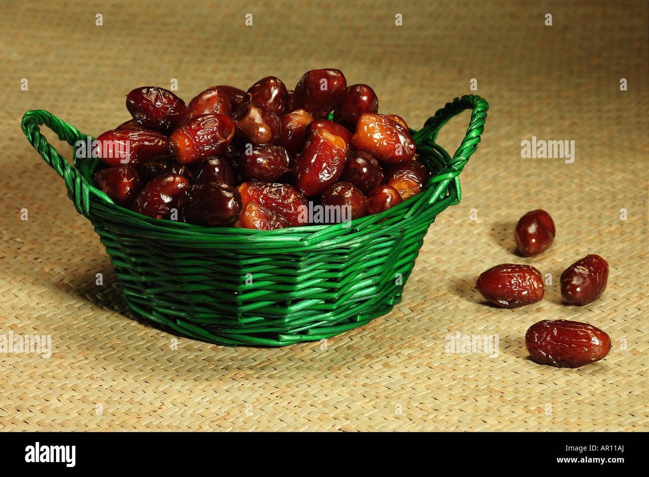 Basket with dates Stock Photo - Alamy