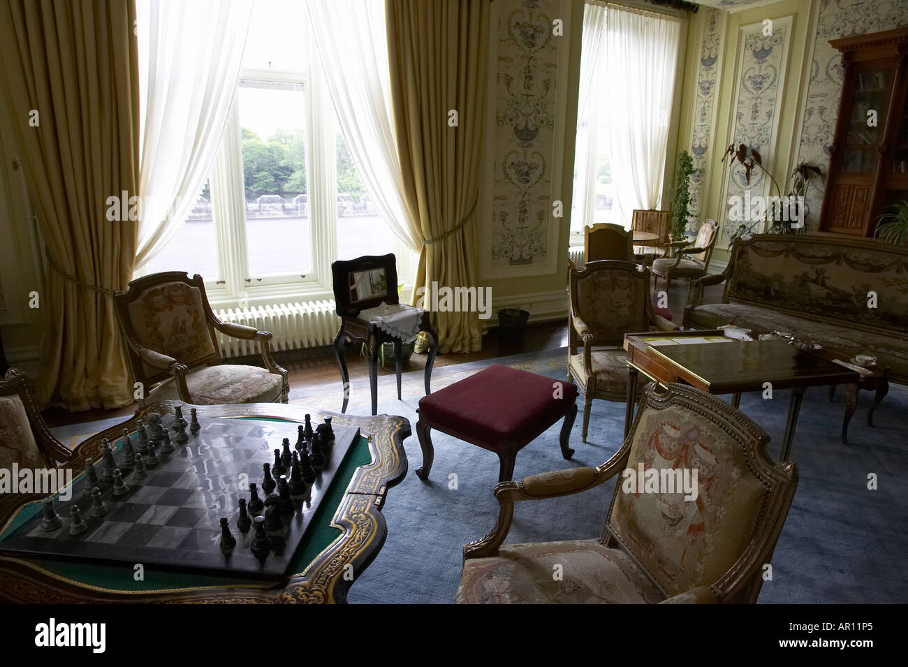 The Drawing Room at Kylemore Abbey Connemara County Galway Republic of ...