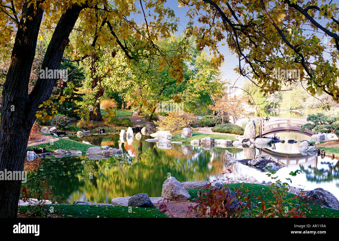 The japanese Osaka Garden in Jackson Park Chicago USA Stock Photo - Alamy