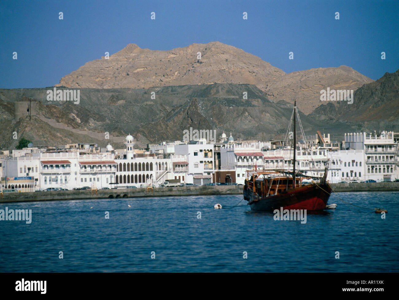 Oman - Muscat -Mutrah skyline Stock Photo - Alamy