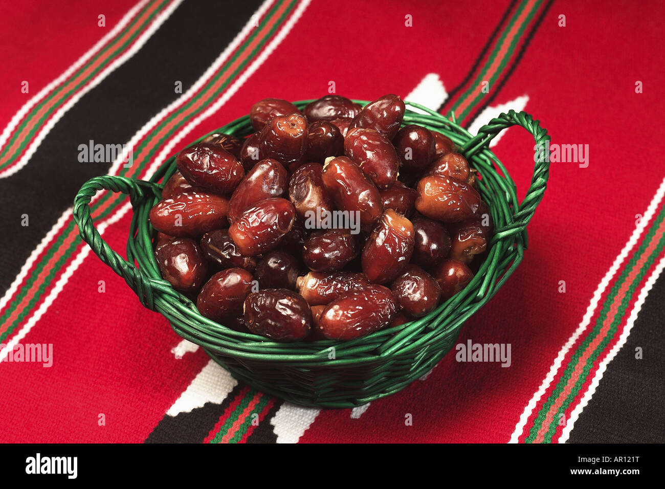 Basket with Dates Stock Photo - Alamy