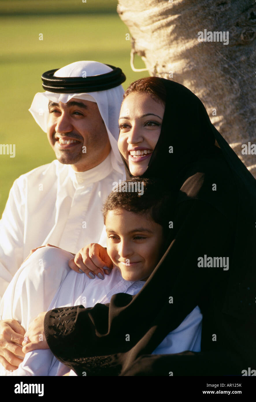 Arab Family at the park Stock Photo - Alamy
