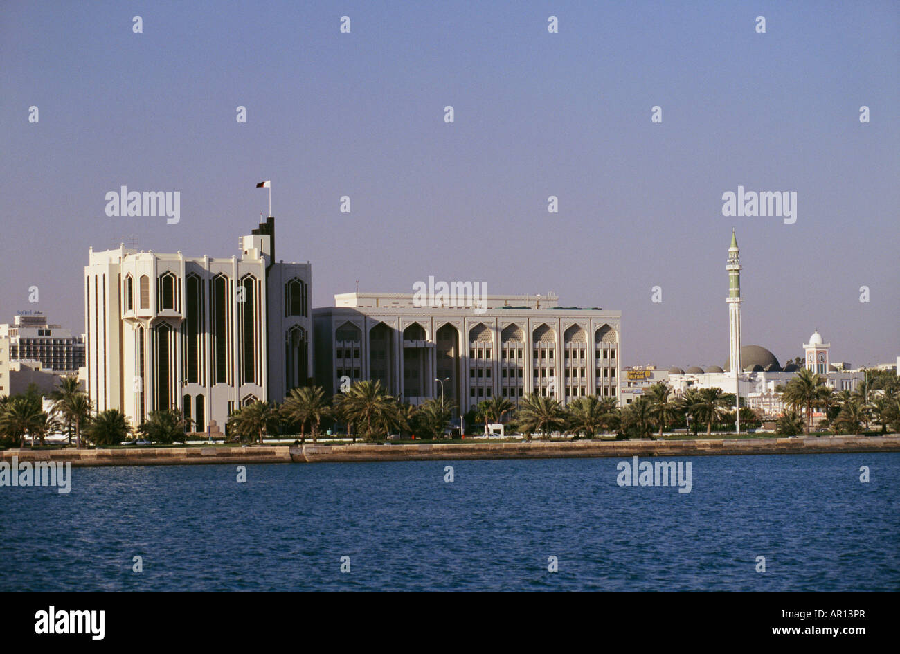 Qatar flag on buildings hi-res stock photography and images - Alamy
