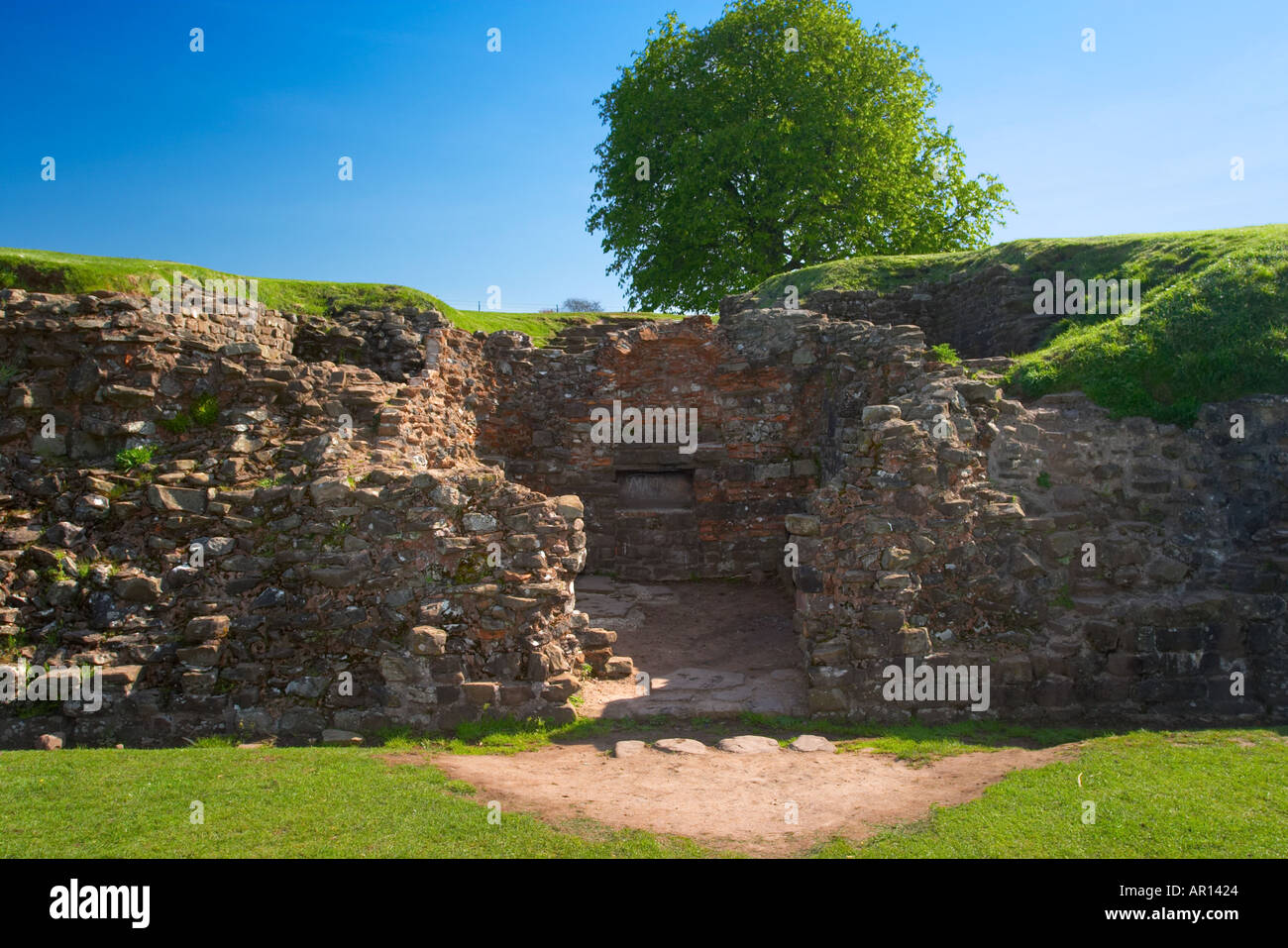 Caerleon Roman Amphitheatre Newport Wales Stock Photo - Alamy