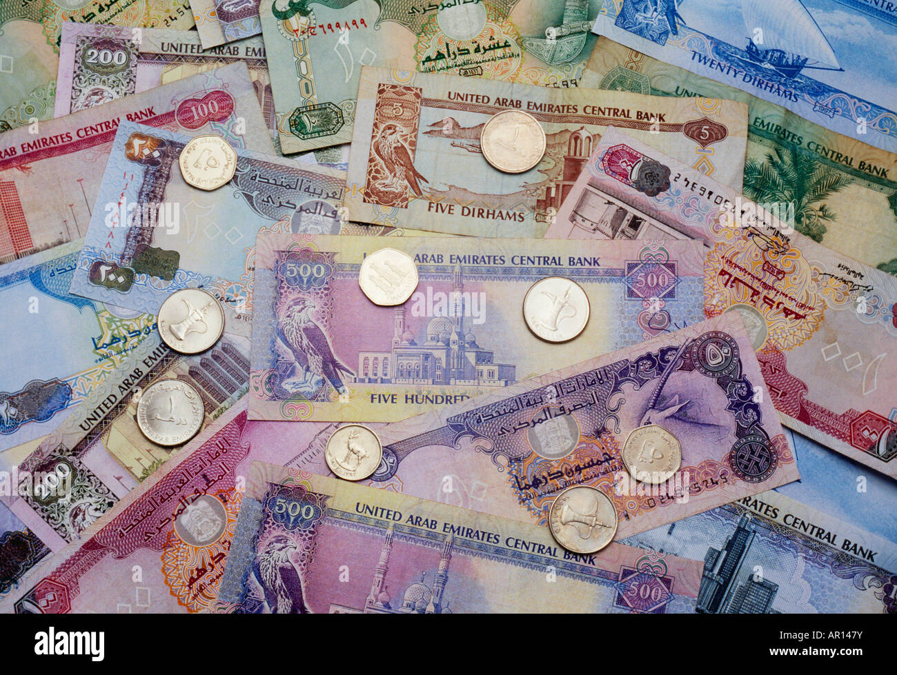 Currency of United Arab Emirates Stock Photo - Alamy