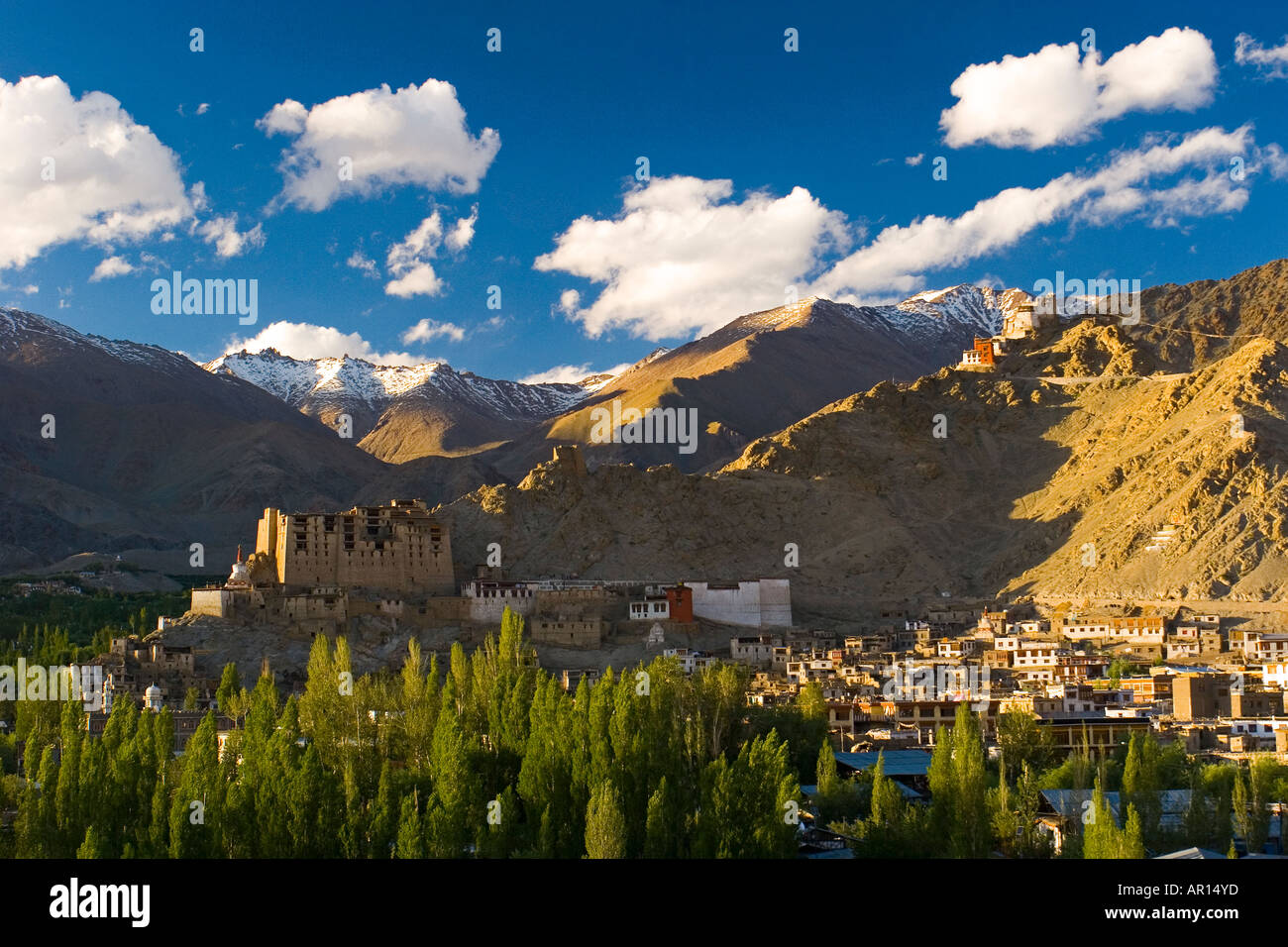 View across Leh and its historic Victory Fort Leh Ladakh Indian ...