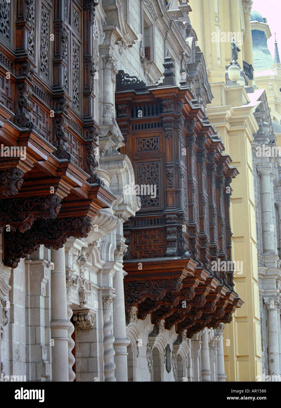 Ornate Spanish Style Window Box, Lima, Peru Stock Photo - Alamy
