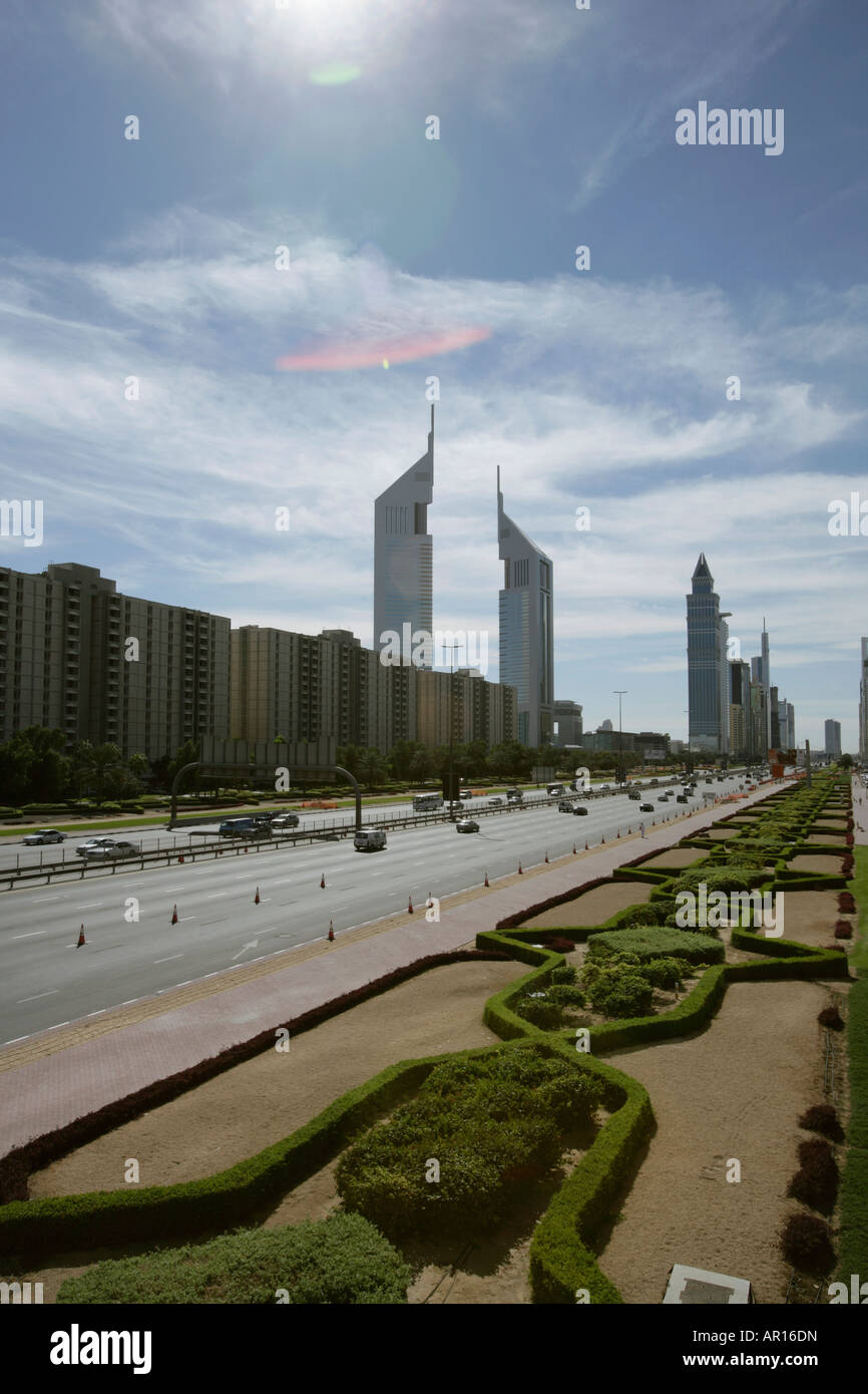 View of Sheikh Zayed Road seen during at day Stock Photo - Alamy