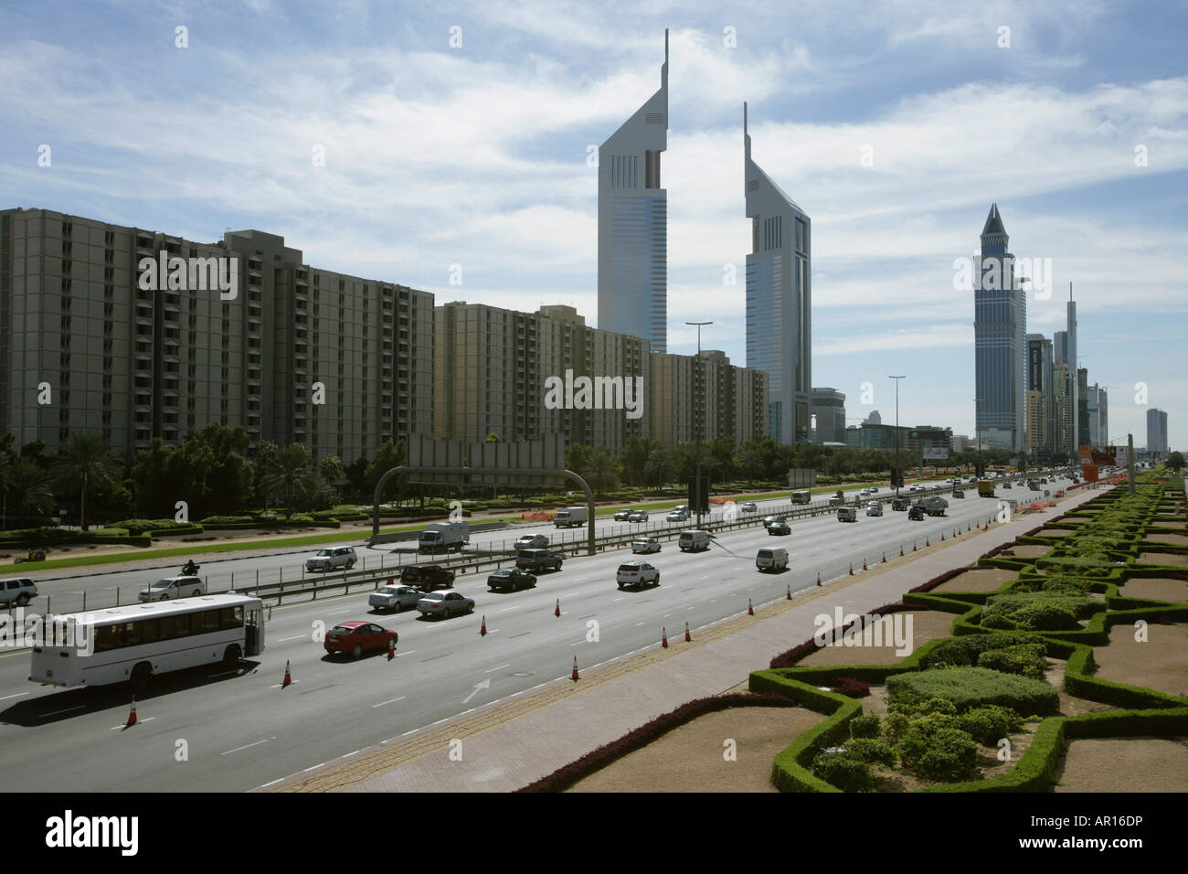 View of Sheikh Zayed Road seen during at day Stock Photo - Alamy