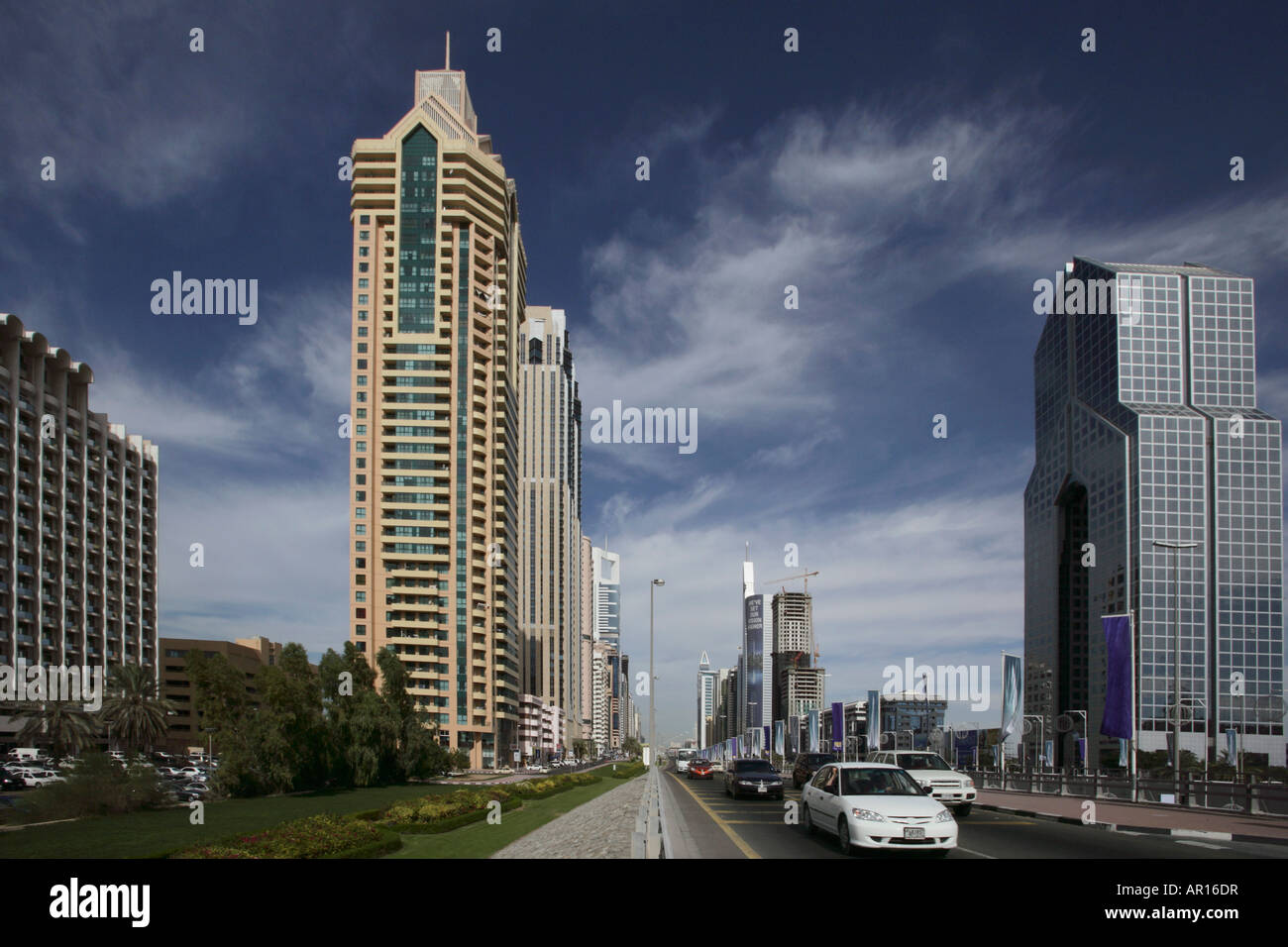 View of Sheikh Zayed Road seen during at day Stock Photo - Alamy