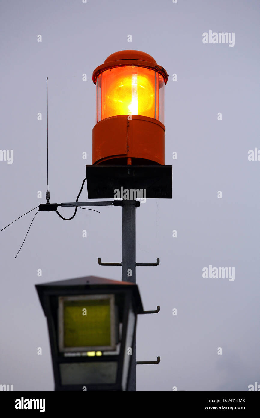 Warning light storm warning Stock Photo - Alamy