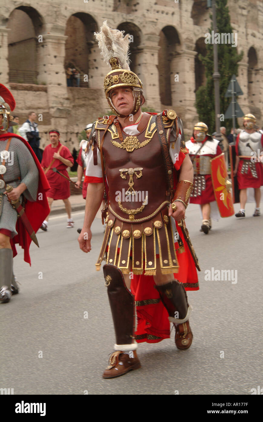 Roman soldiers at authentic renactment celebrating the birth of Rome ...