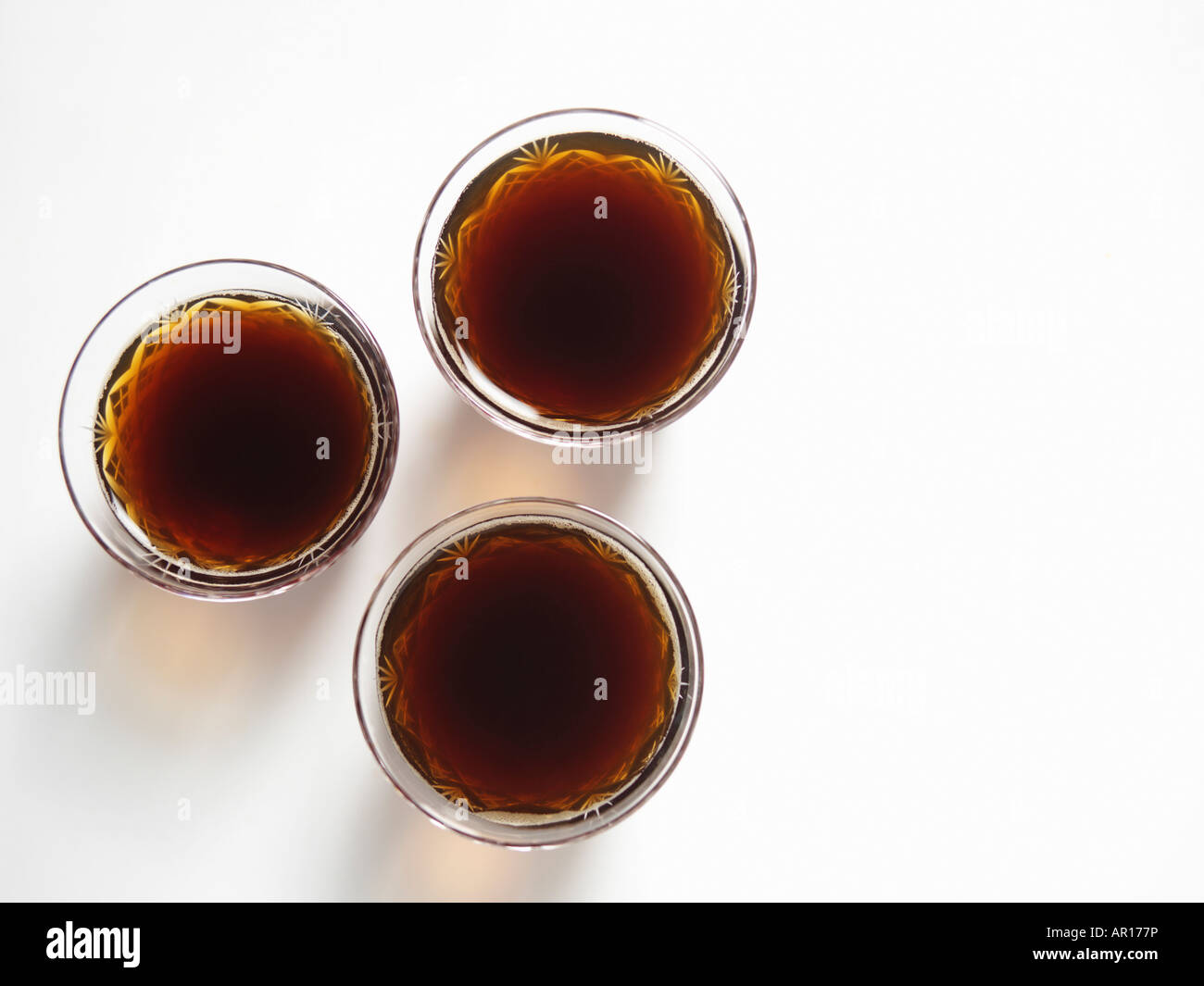 Three Cups of coffee Stock Photo - Alamy
