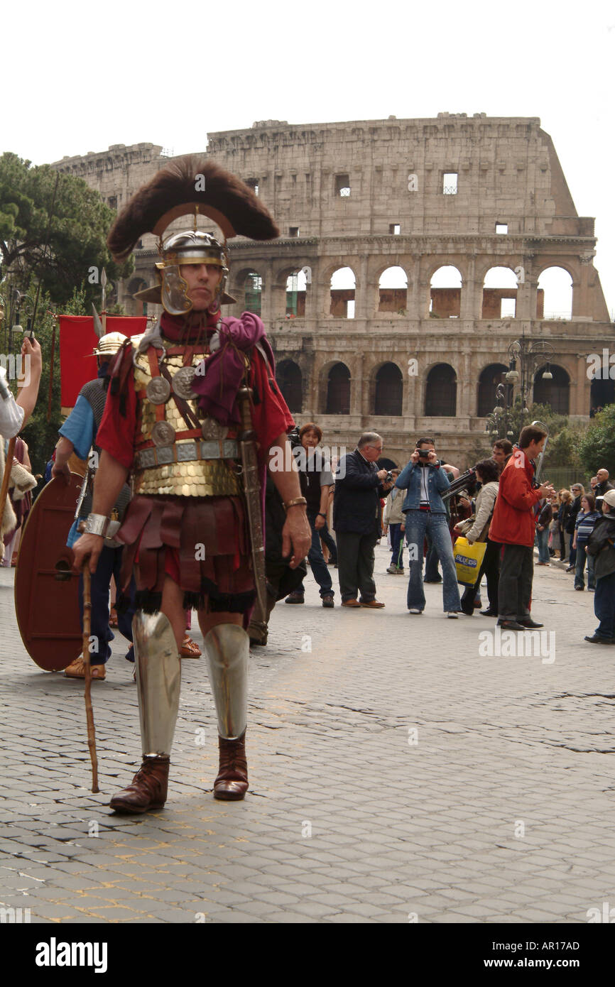 Roman soldiers at authentic renactment celebrating the birth of Rome ...