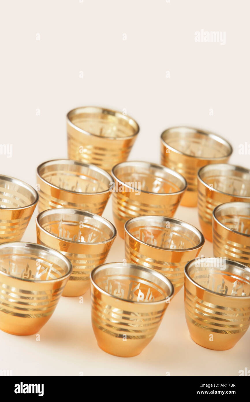 Empty Arabic Coffee cups Stock Photo - Alamy