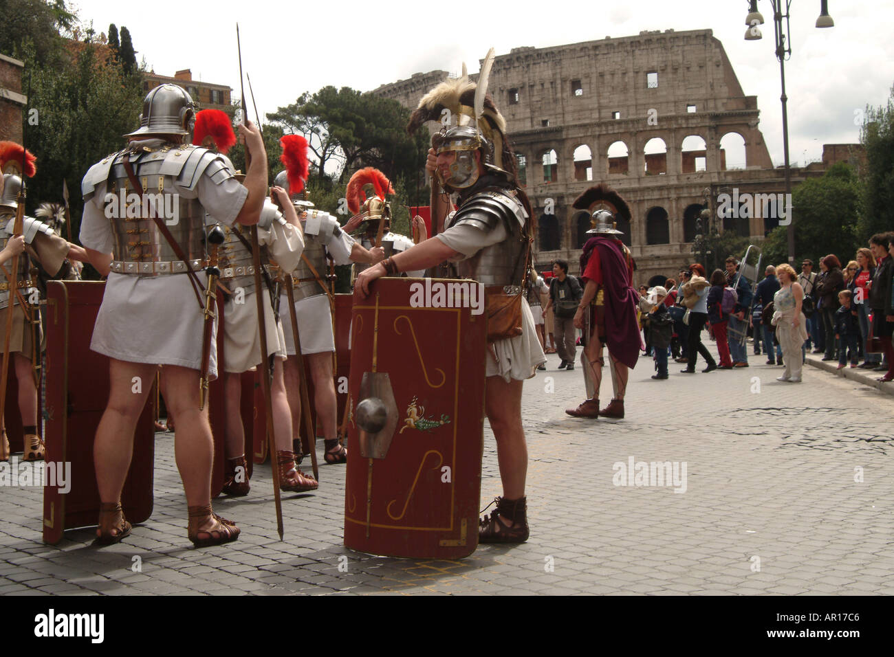 Roman soldiers at authentic renactment celebrating the birth of Rome ...