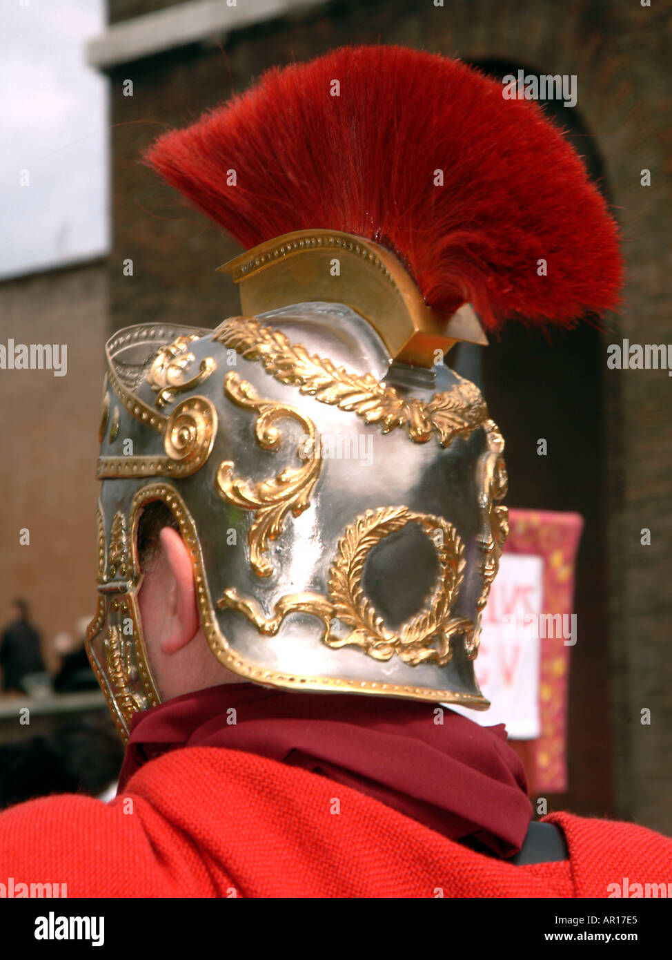 Roman soldier at authentic renactment celebrating the birth of Rome ...