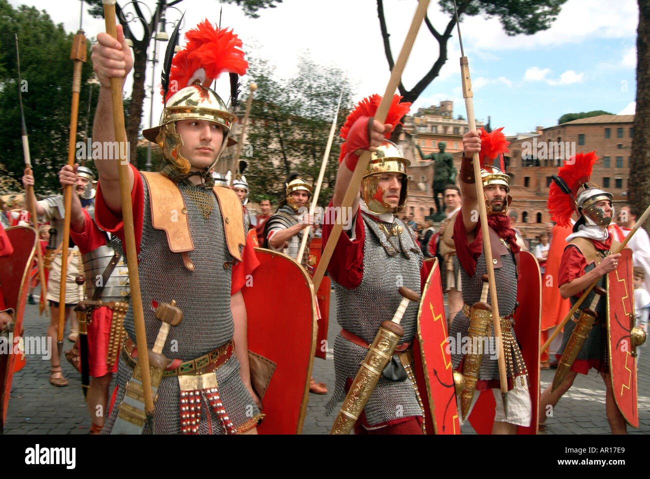 Roman soldiers at authentic renactment celebrating the birth of Rome ...
