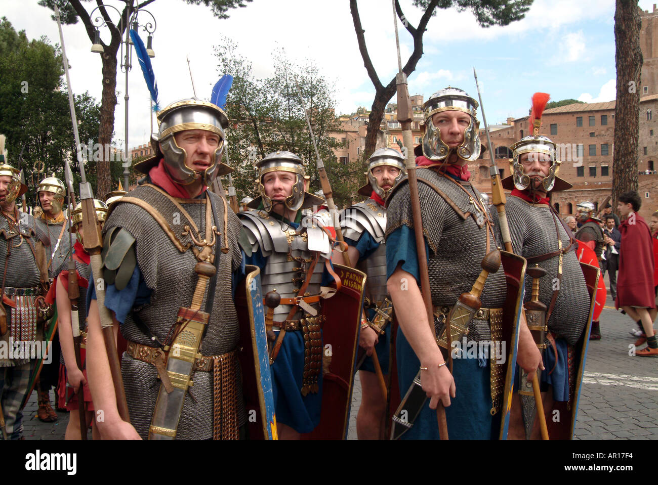 Roman soldiers at authentic renactment celebrating the birth of Rome ...