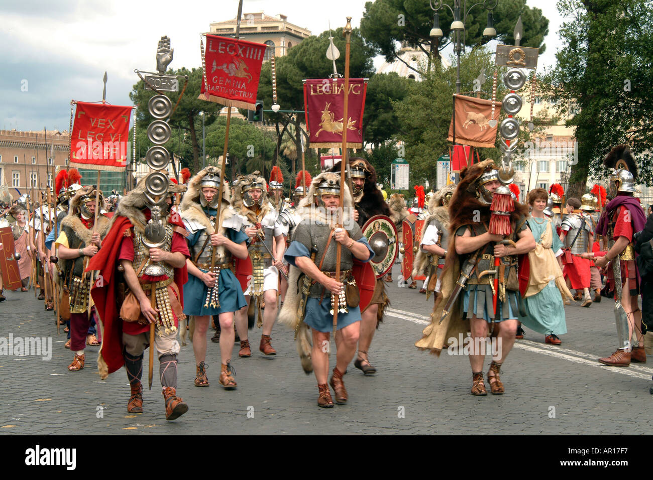 Roman soldiers at authentic renactment celebrating the birth of Rome ...