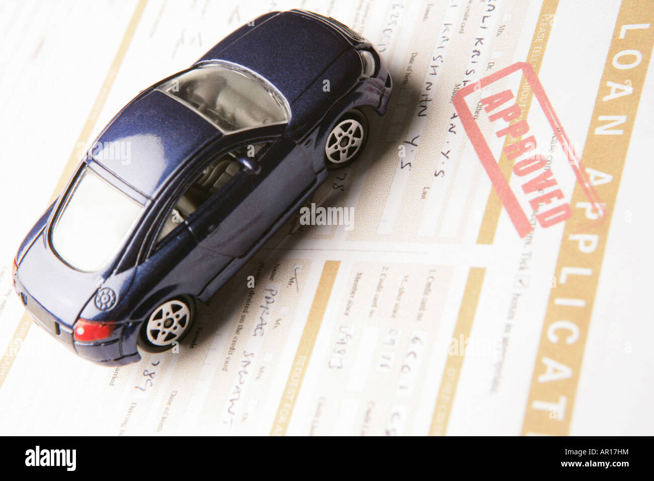 Car and Application Form Stock Photo - Alamy