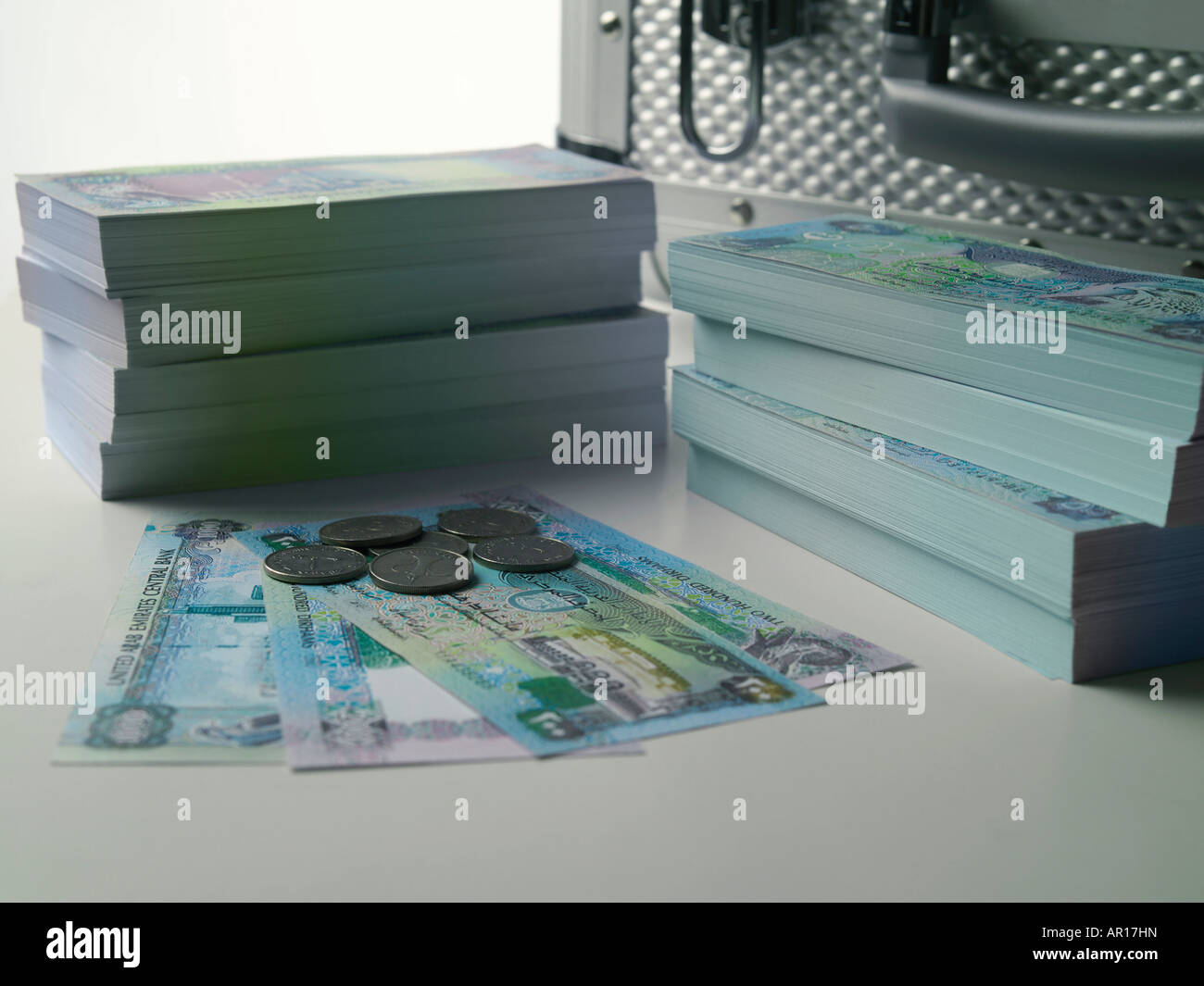 Security Box and bundle of money Stock Photo - Alamy
