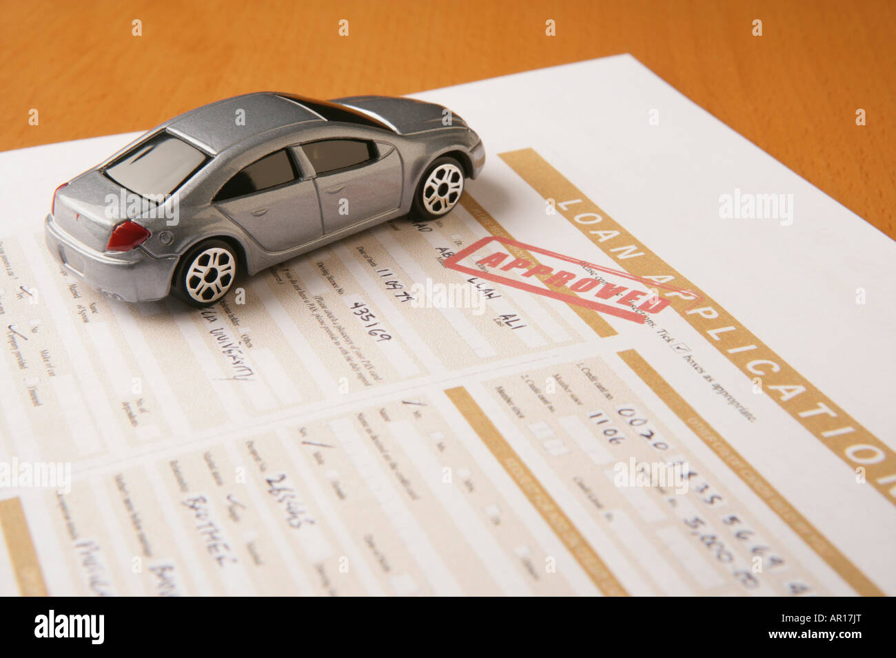 Car and Application Form Stock Photo - Alamy