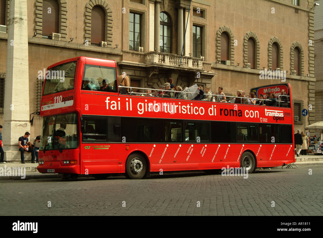 Tourist bus Rome Italy Europe Stock Photo - Alamy