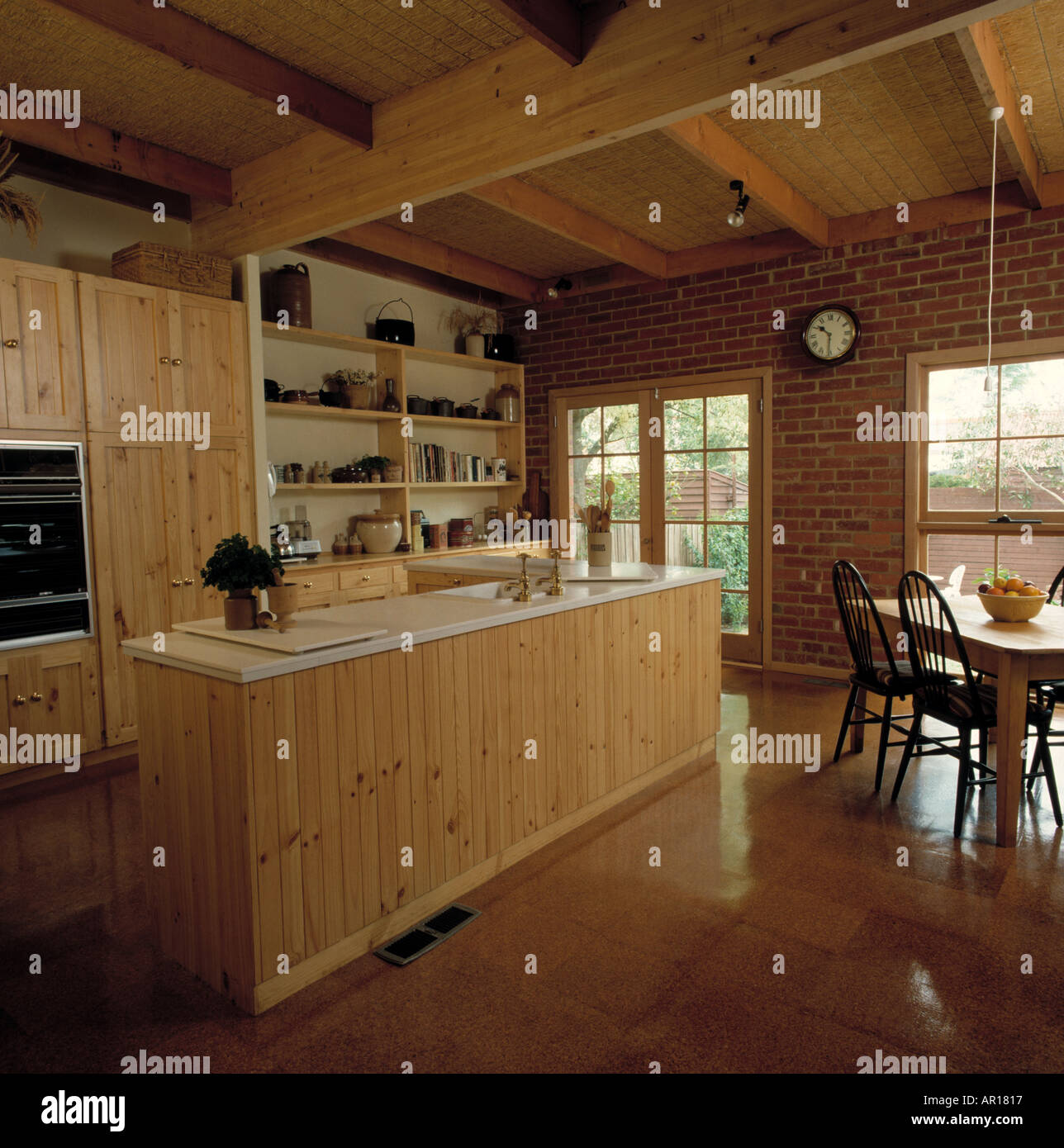 Pine Kitchen Diner Stock Photo - Alamy