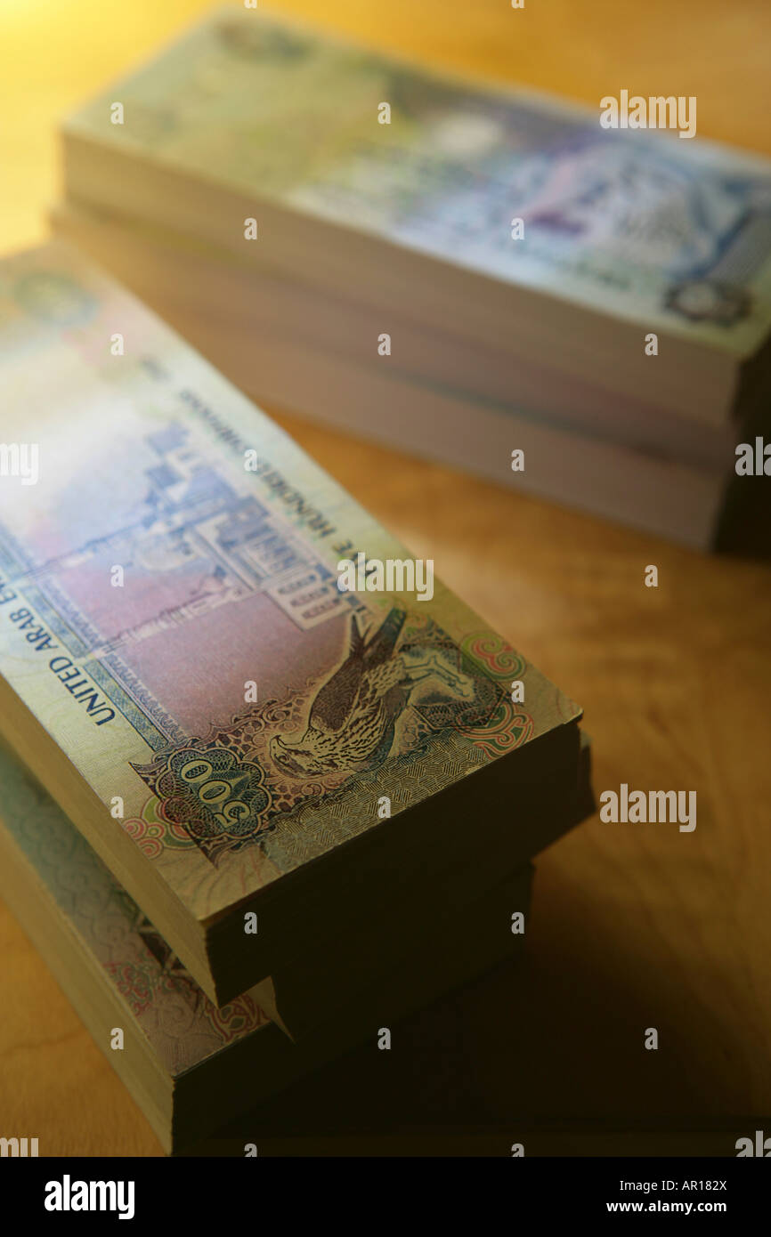 Bundles of Arab Money Stock Photo - Alamy