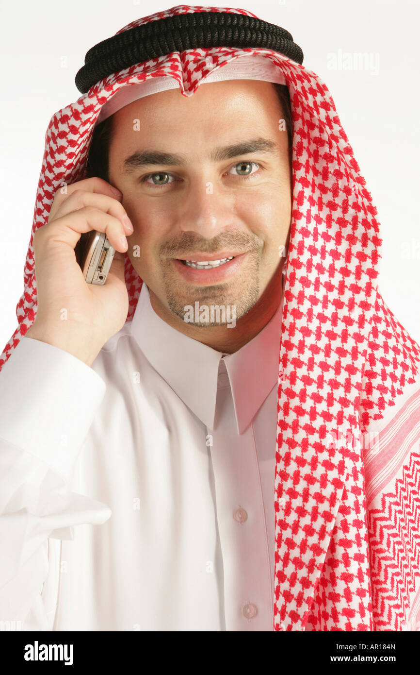 Arab Man on the phone Stock Photo - Alamy