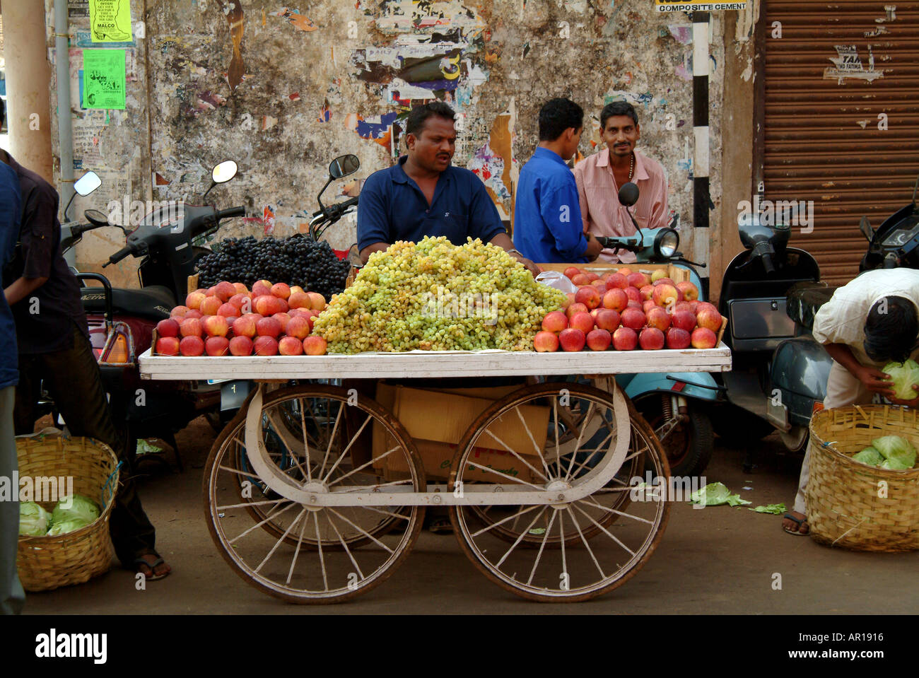 Street scene Margao Market Goa India Stock Photo - Alamy