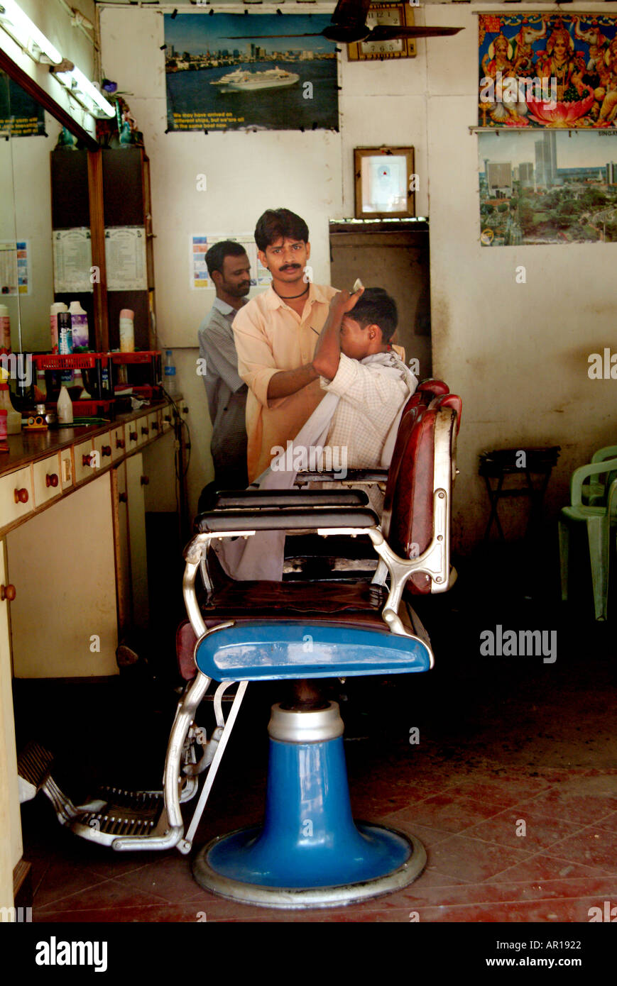 Barber shop Margao Goa India Stock Photo - Alamy