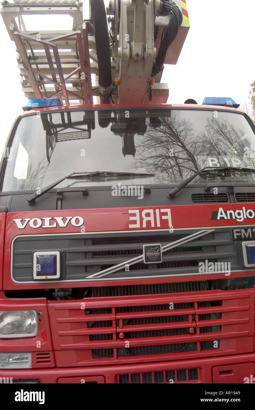 Oxfordshire fire service red fire engine Stock Photo - Alamy