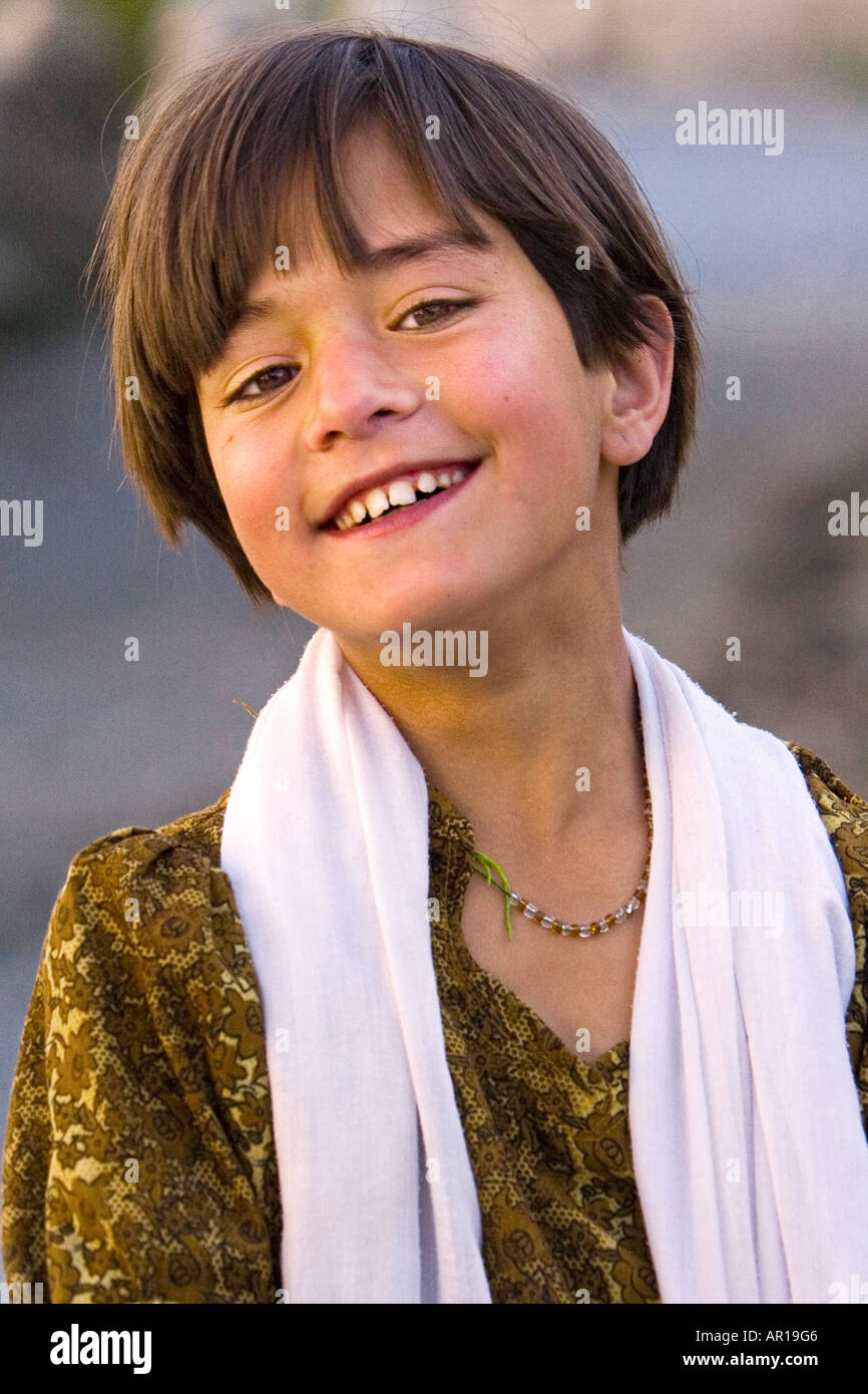 A little pakistani beauty in the village of Passu Pakistan Stock Photo ...