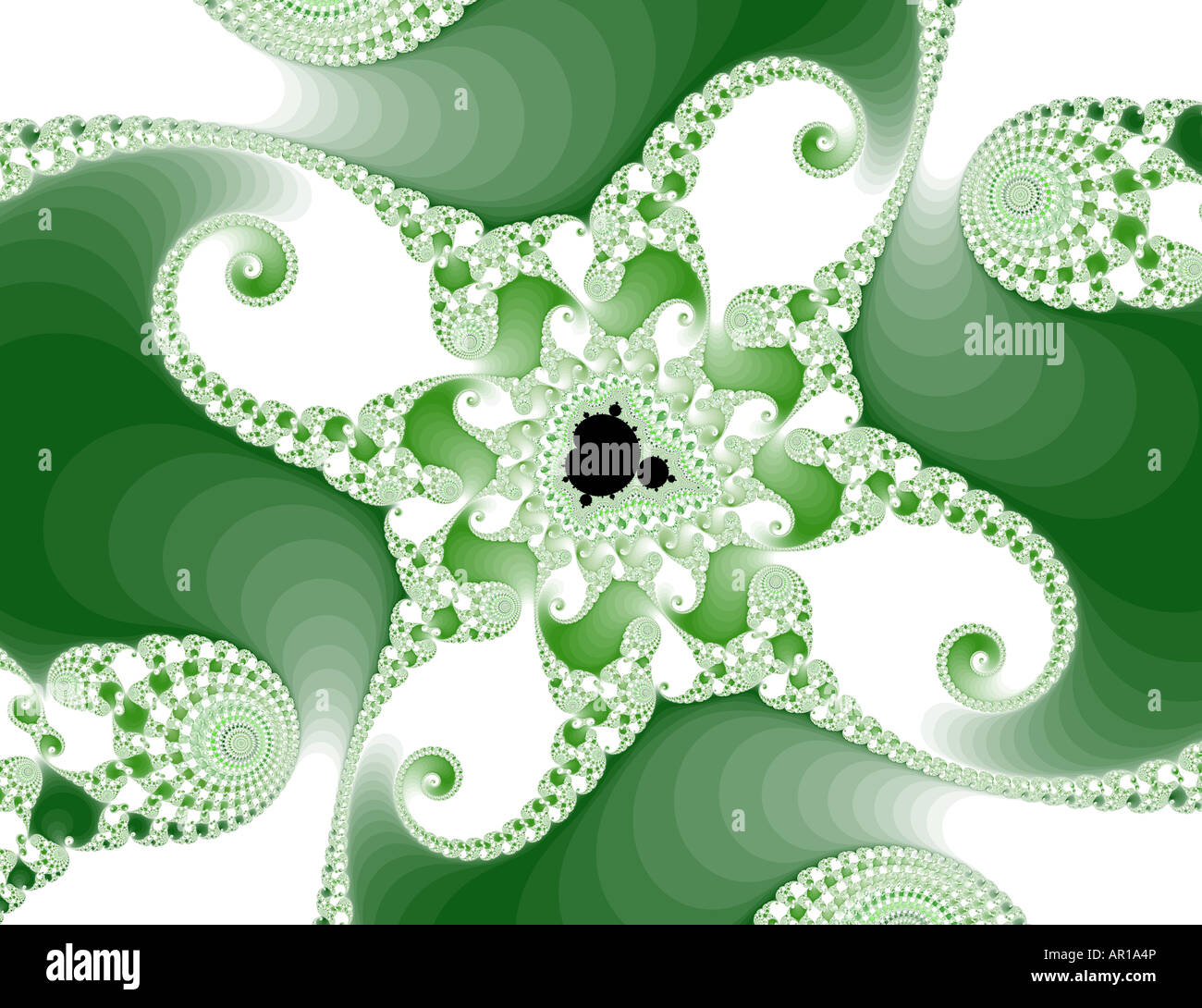 Two fractal octopuses swim towards a minibrot Stock Photo - Alamy