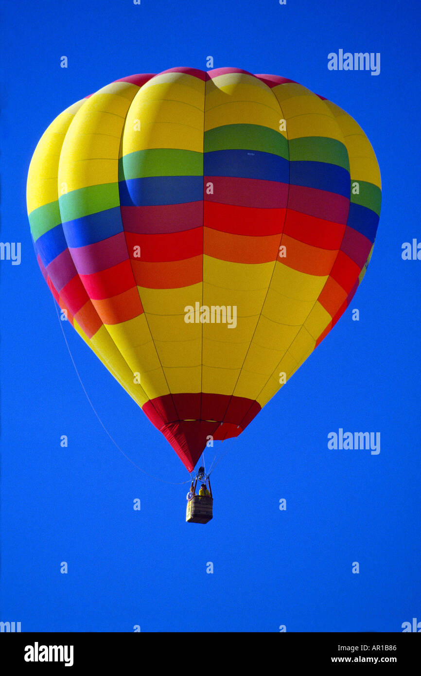 Hot air balloon in blue sky Albuquerque New Mexico Stock Photo - Alamy
