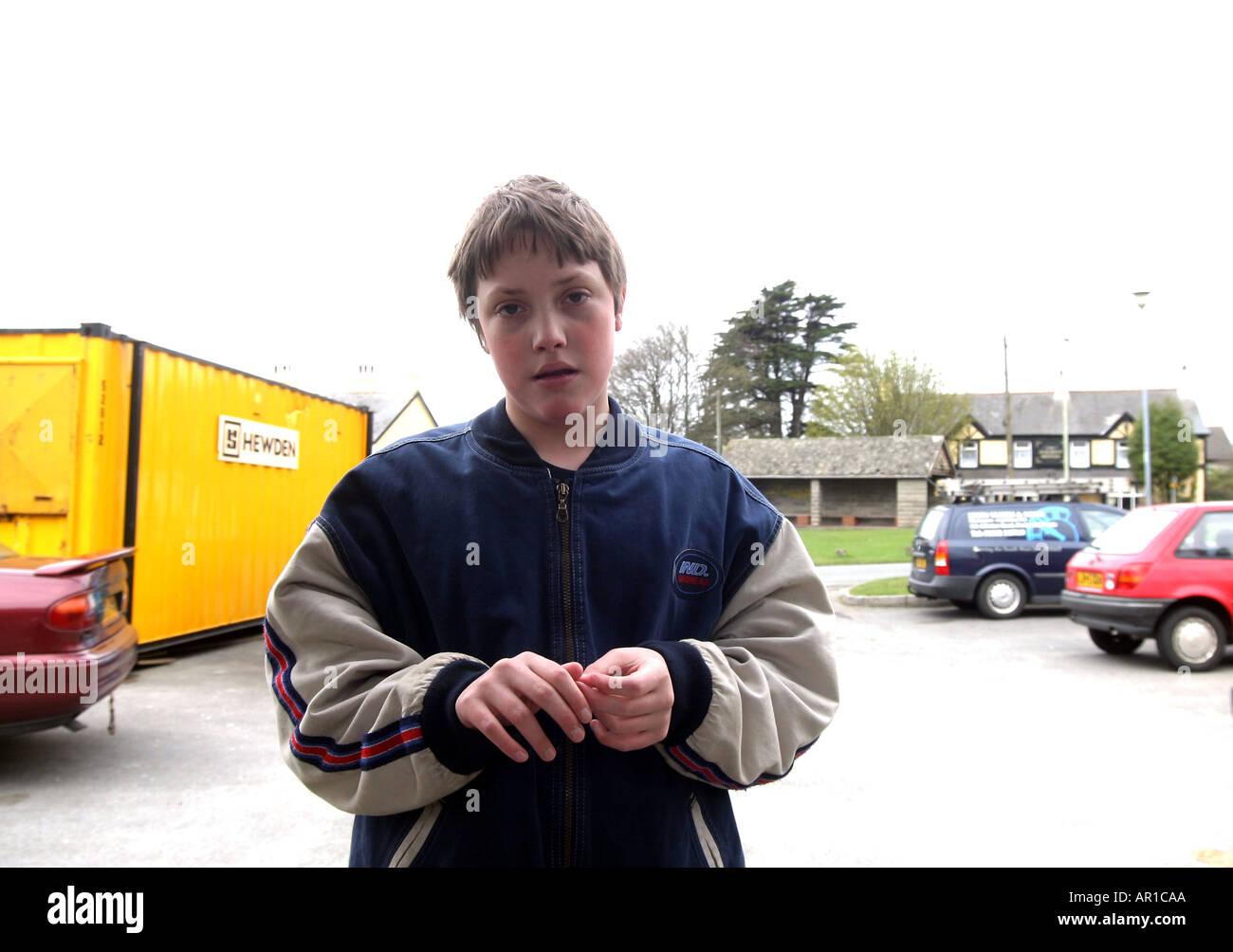 Barry John aged thirteen and autistic Stock Photo - Alamy
