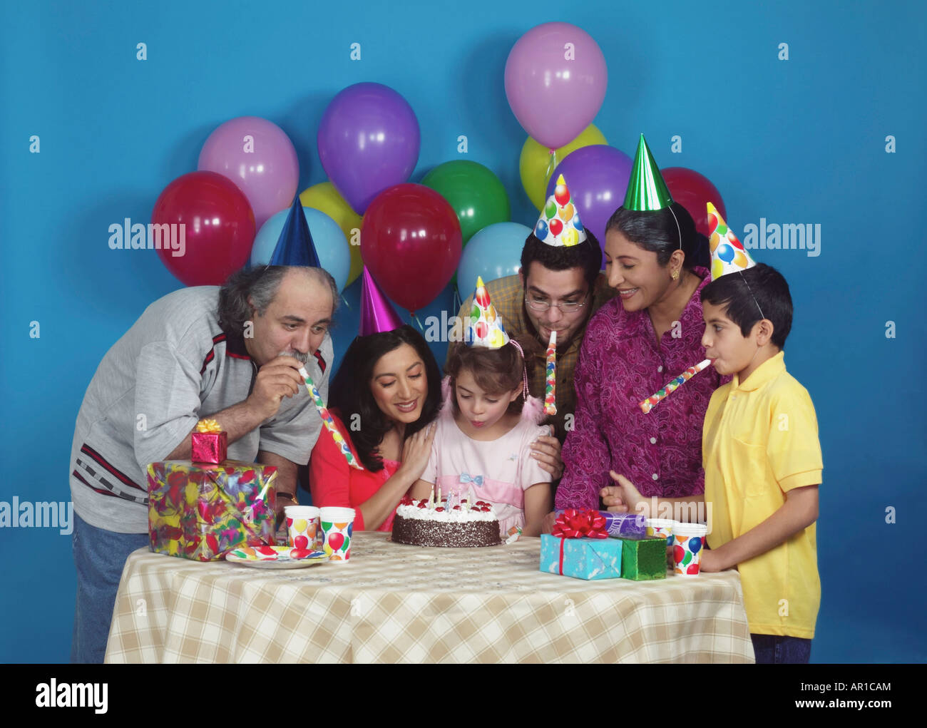 Arab Family celebrating a birthday party Stock Photo - Alamy