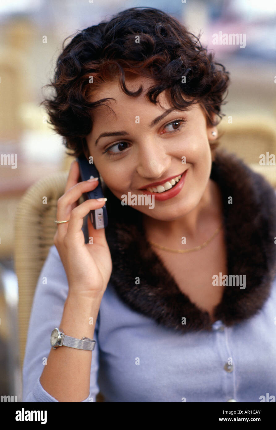 lady on the phone Stock Photo - Alamy