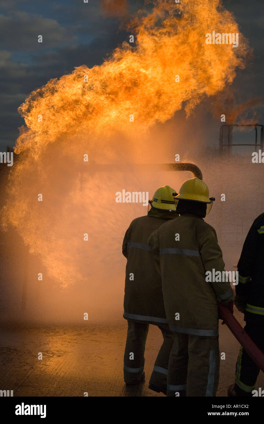 Fire fighters training with shield hi-res stock photography and images ...