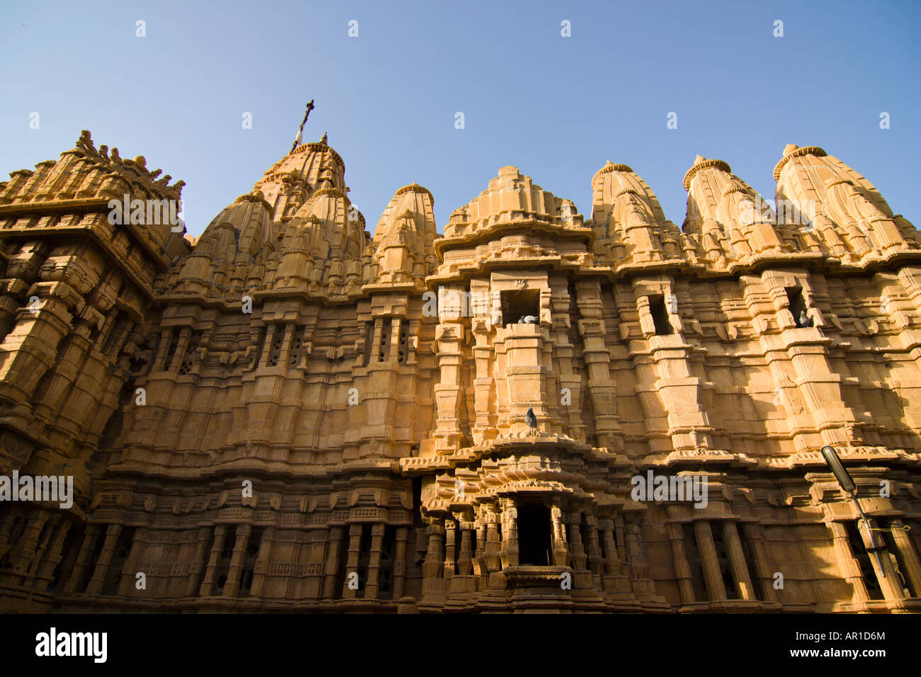 Jain temple in the fortress city of - Jaisalmer, Rajasthan, India Stock ...