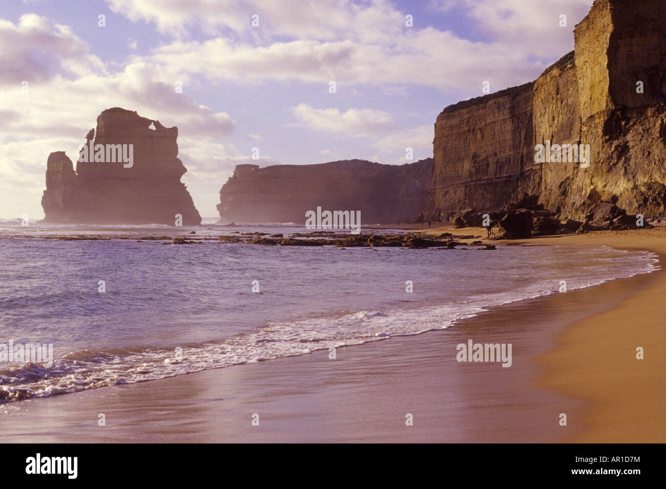 Rocks which form part of the Twelve Apostles stand off the Victoria ...