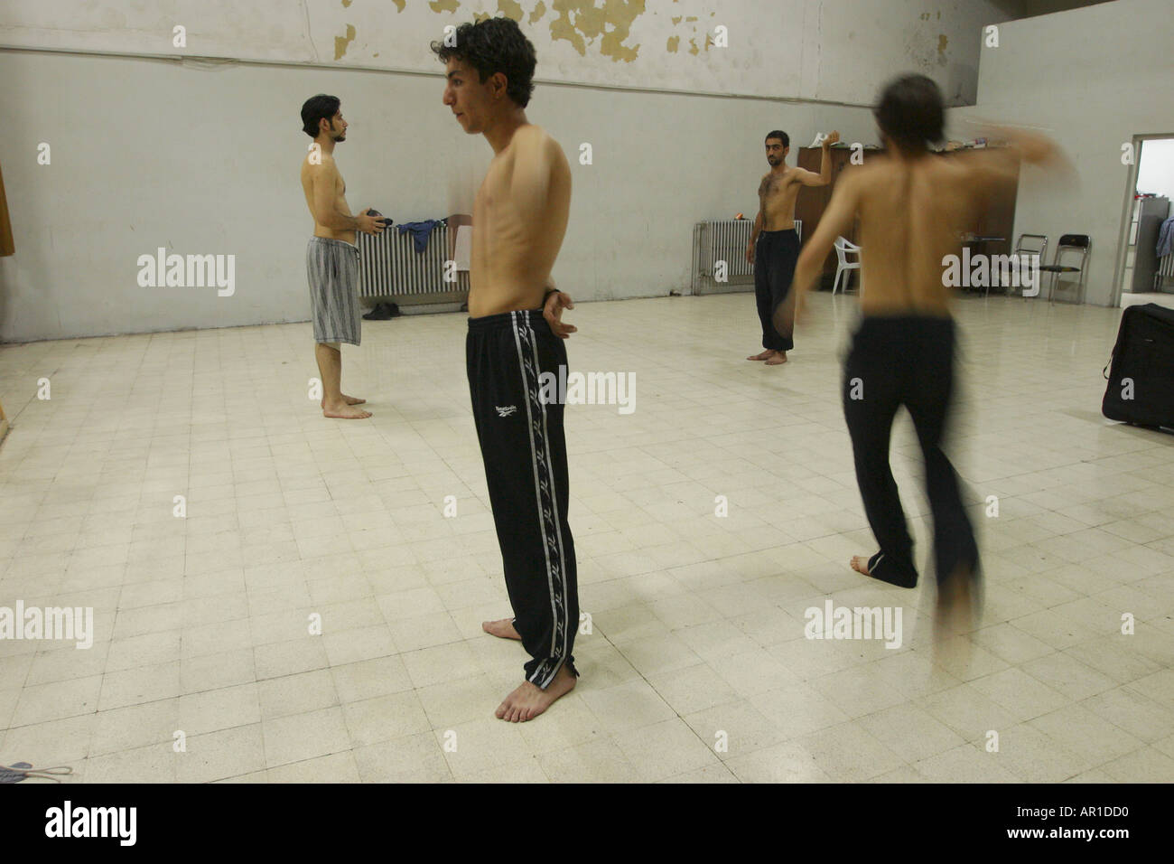 mime dancers rehearsing for the big night Stock Photo - Alamy