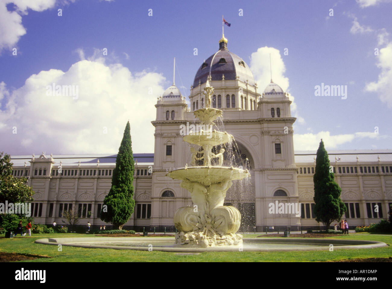The Royal Exhibition Building in Melbourne's Carlton Gardens. This is a ...