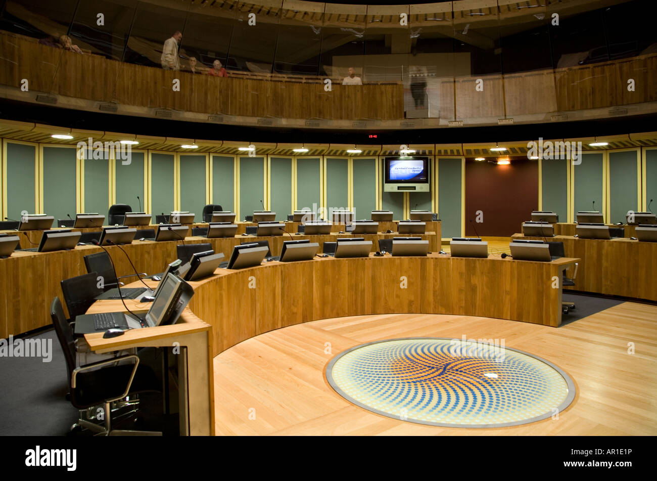 Welsh assembly debating chamber hi-res stock photography and images - Alamy