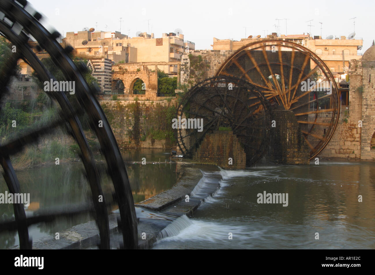 Hama syria water mill norias hi-res stock photography and images - Alamy