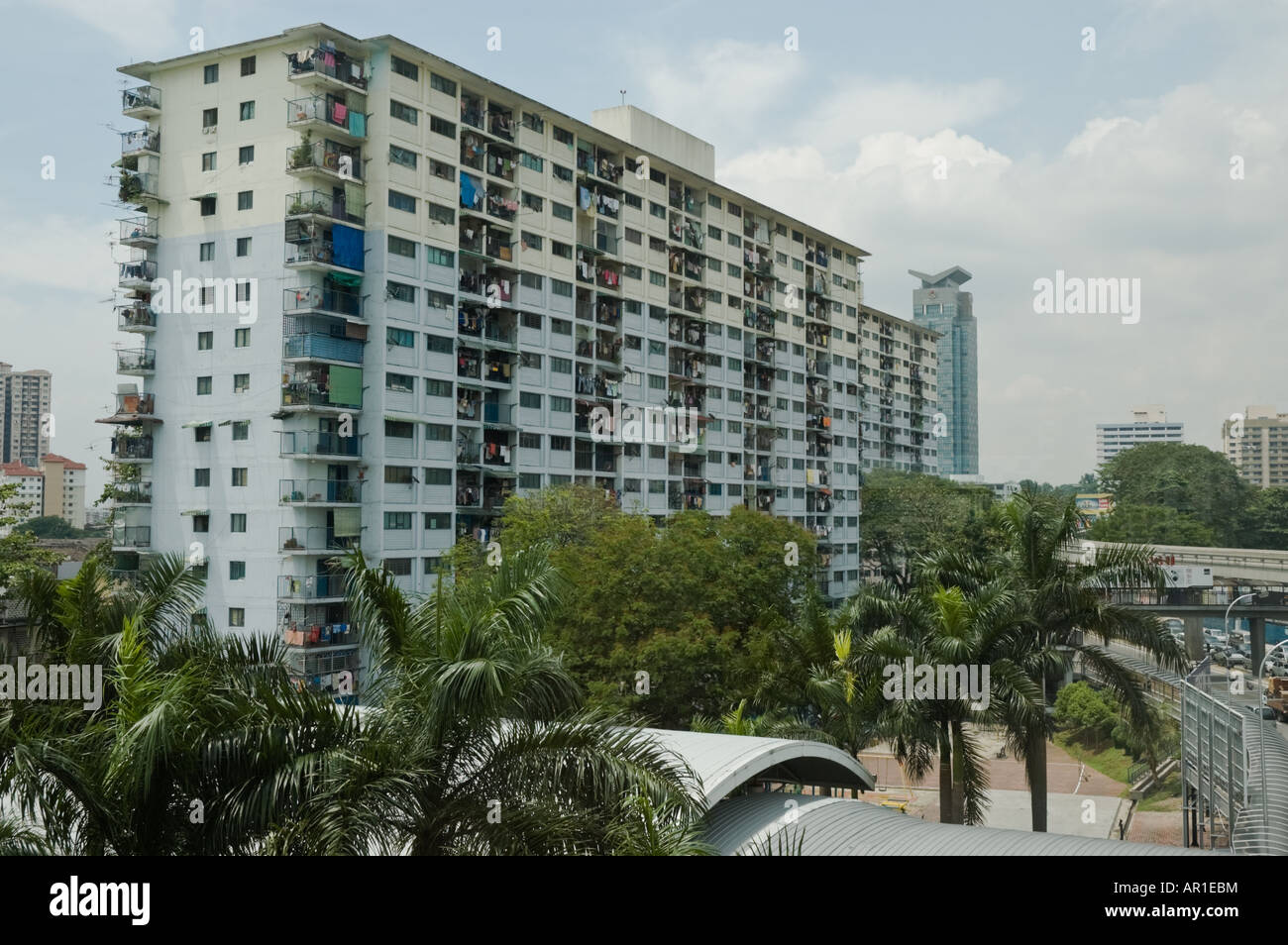 Older high-rise residential block in Kuala Lumpur, Malaysia Stock Photo ...